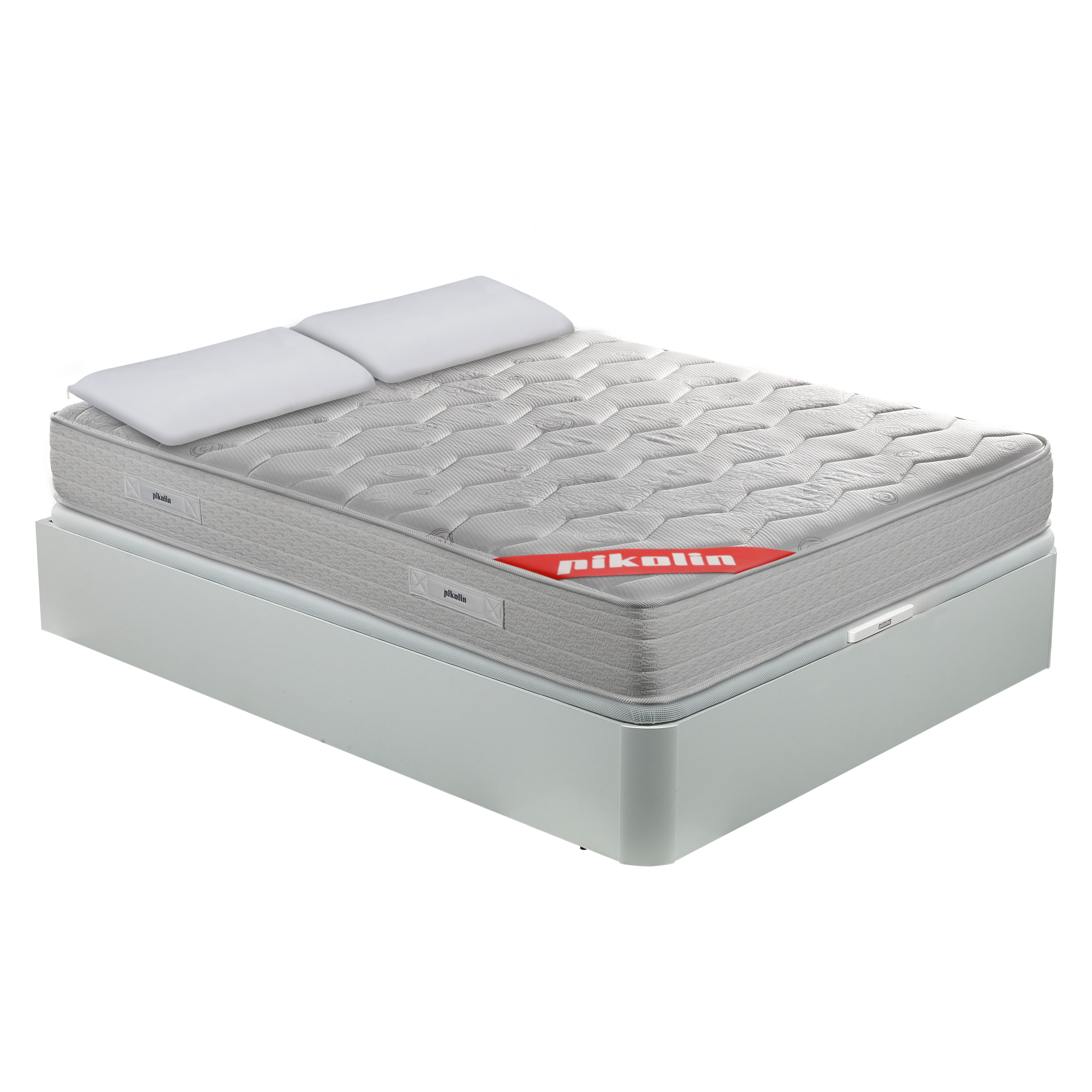 Colchón 150x190 Visco Espuma HR + Canapé Abatible + Almohadas de fibra ...