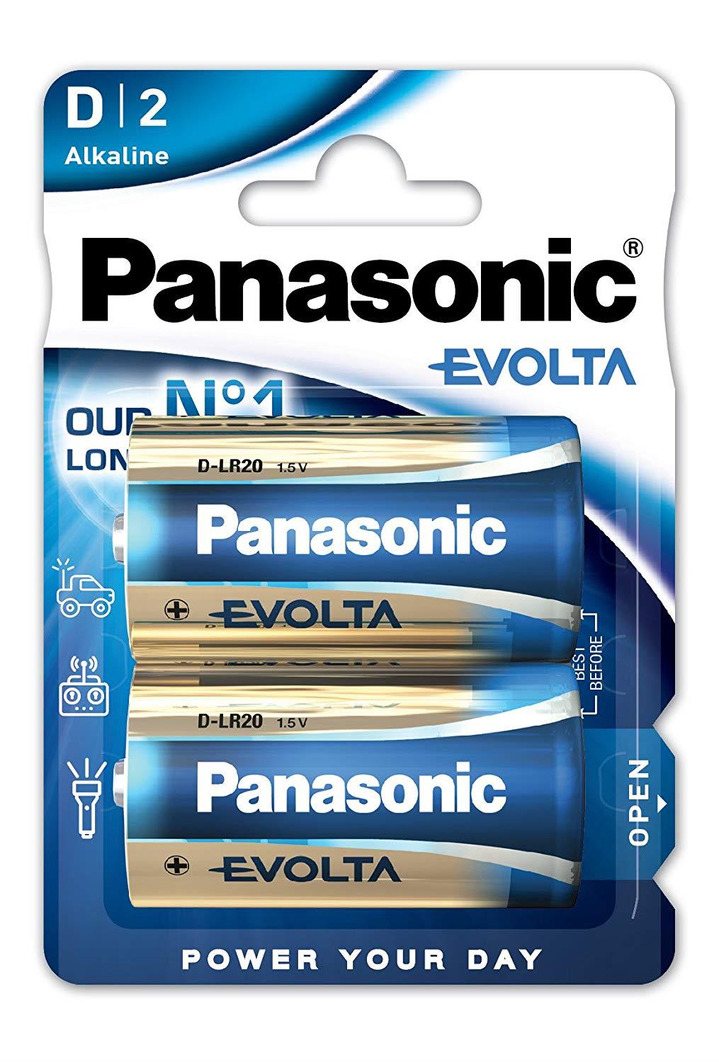 PANASONIC Blister de 2 Piles Evolta Mono / D / LR20 | Leroy Merlin