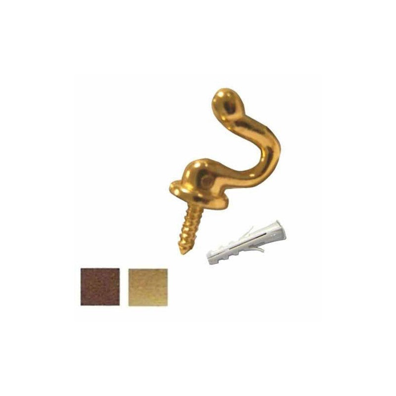 Crochet profilé mm 22 bronzé, 5 pièces | Leroy Merlin