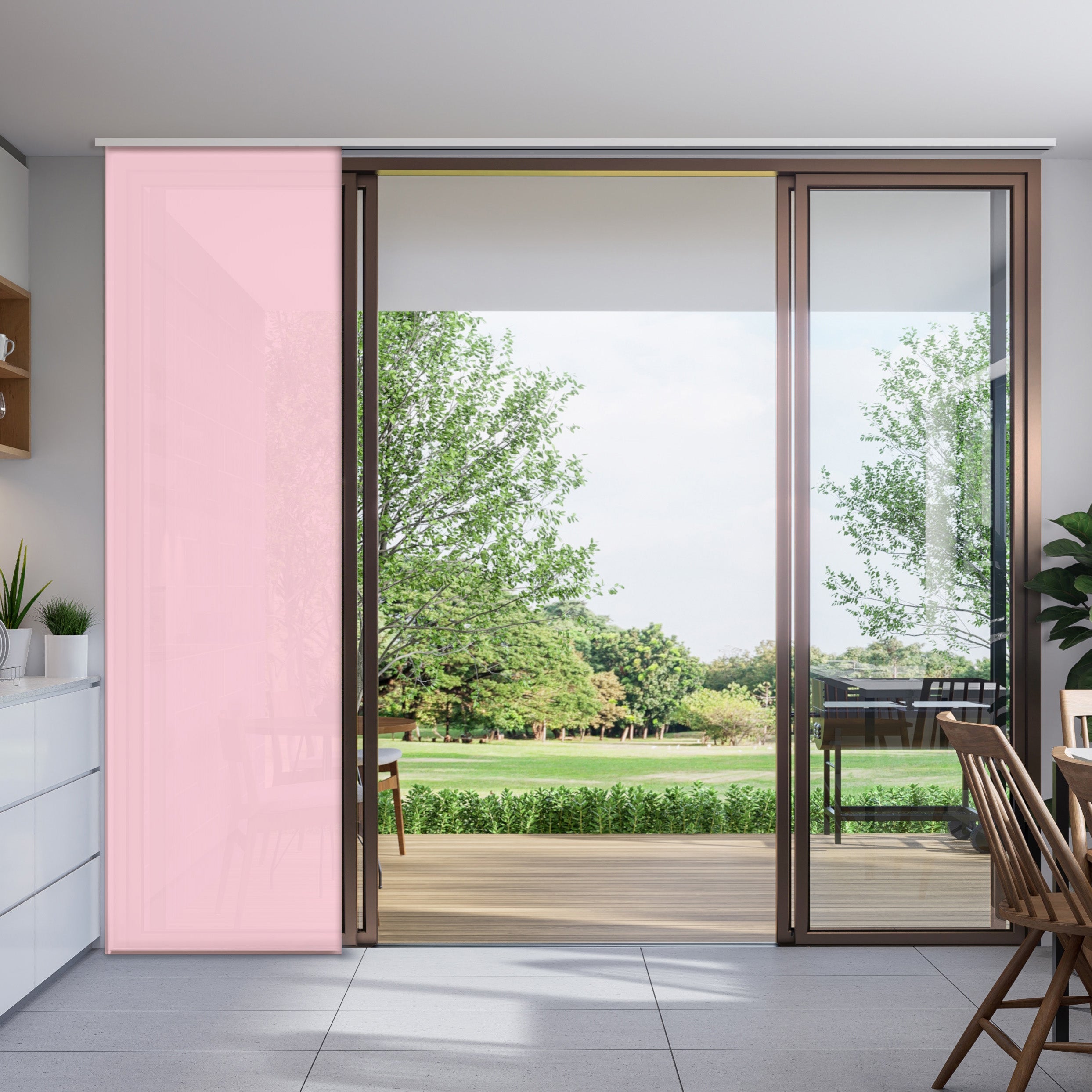 65x225 Wellmira Paneles Japoneses Color Rosa Helado Rubor Screen: Para ...