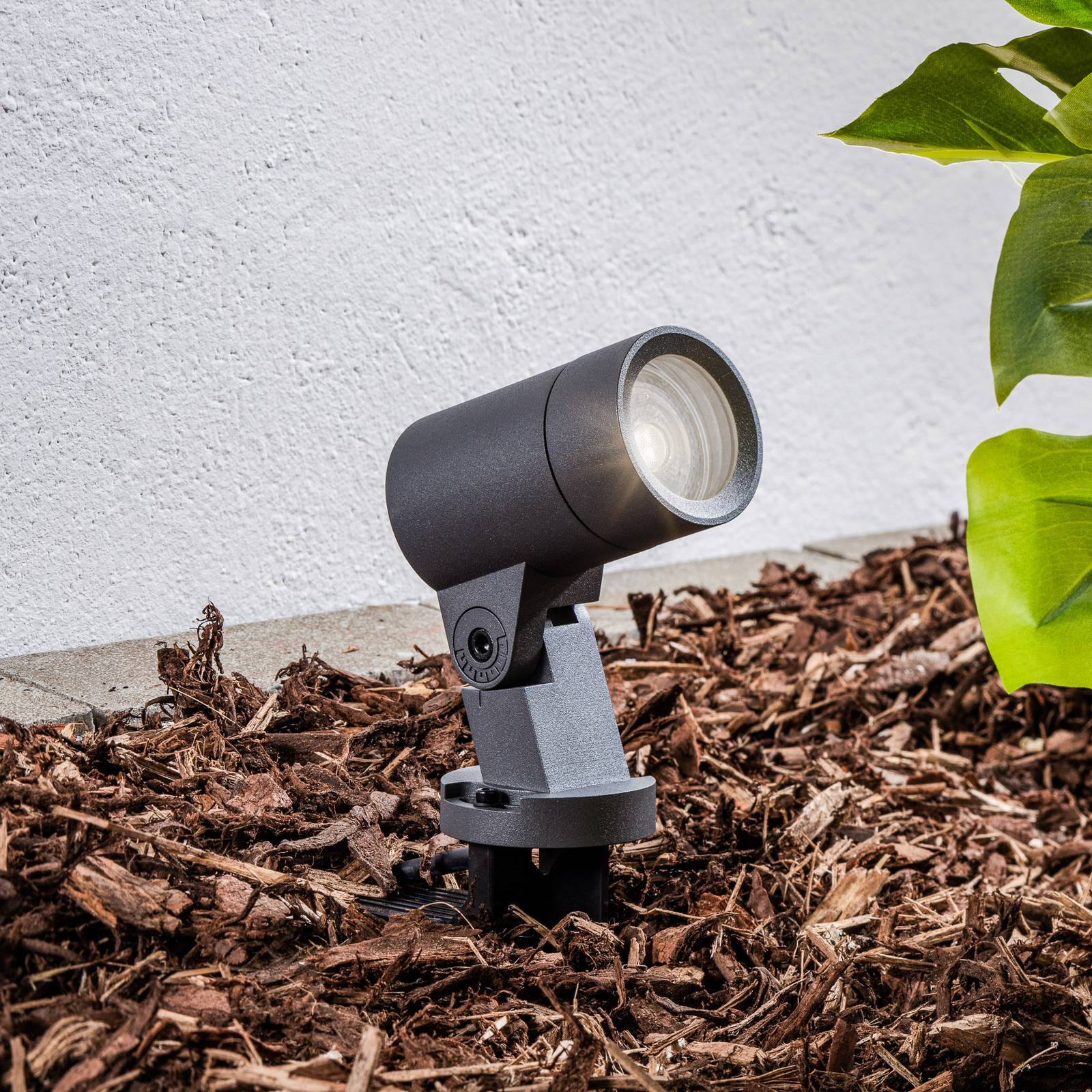 Arcchio Hemmani foco con pica, altura 35 cm, antracita, aluminio ...