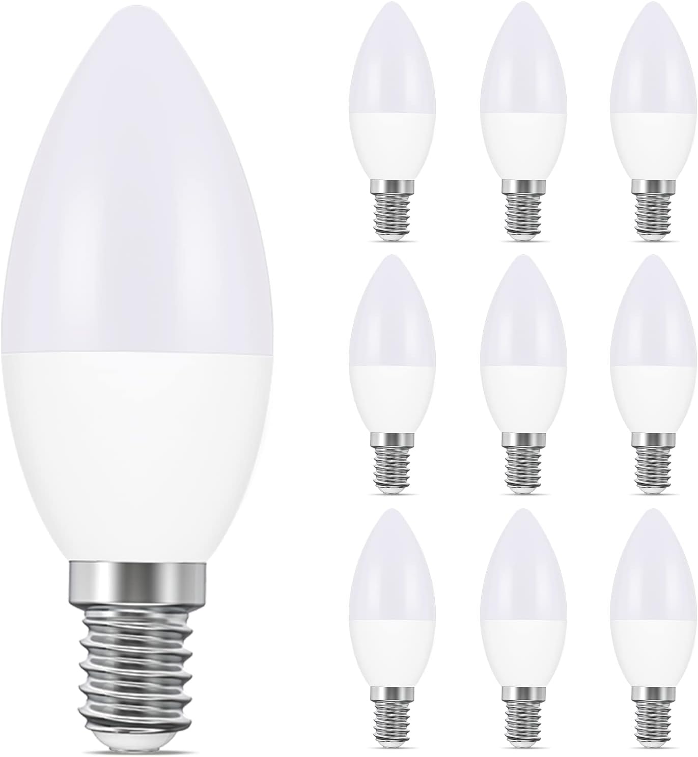 10 ampoules LED, lumière blanche 6500K, E14, 3W | Leroy Merlin