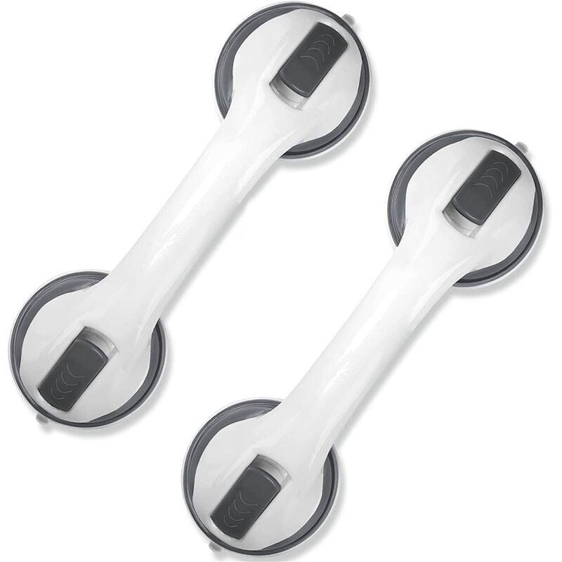 Lot de 2 Poignées Gris de Douche à Ventouse Poignées de Sécurité ...