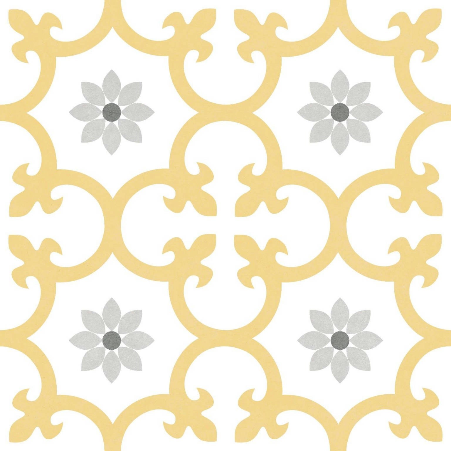 Carrelage carreaux de ciment enigma jaune 25x25 cm | Leroy Merlin