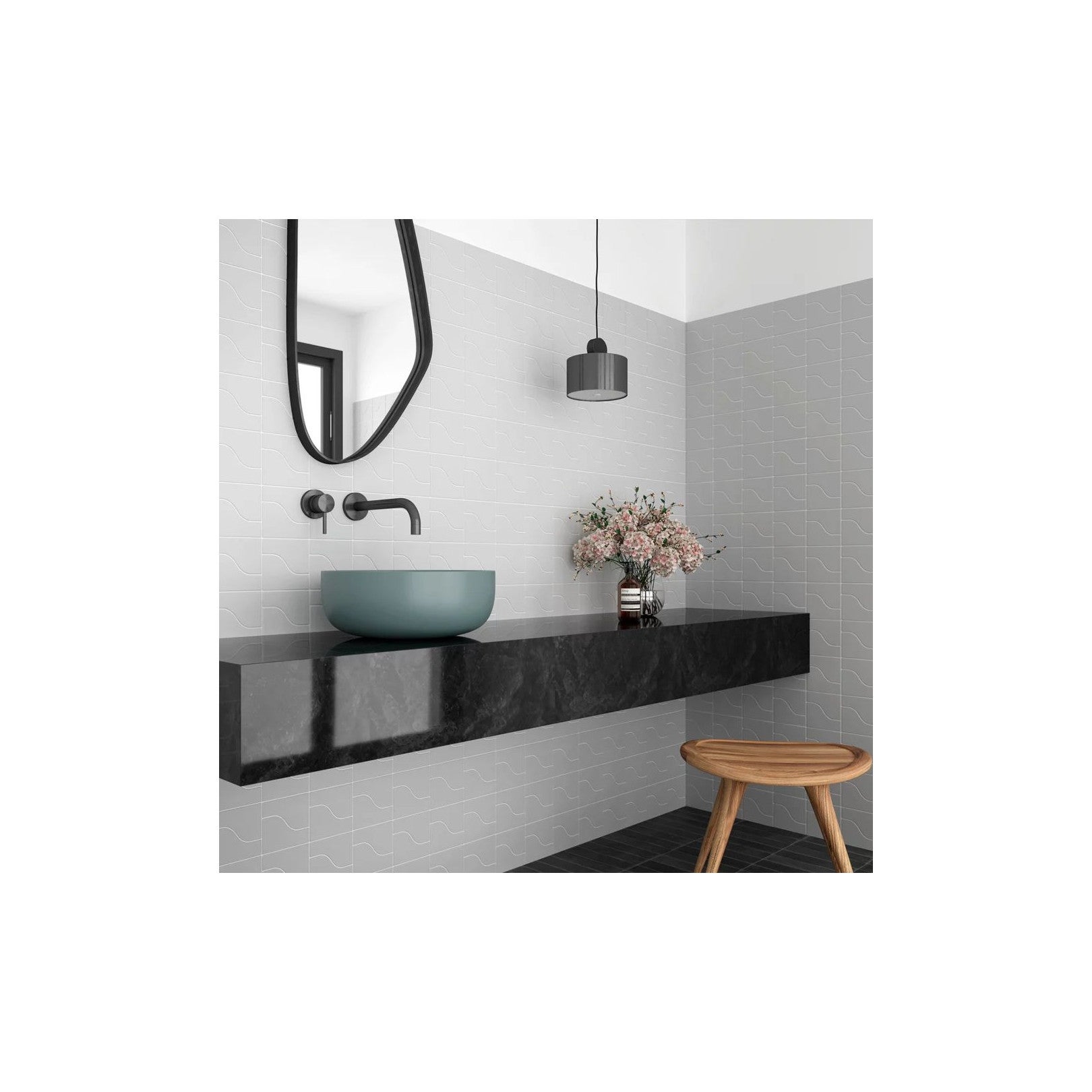 Cornière Carrelage mural faïence effet graphique REVERS 12x8,3cm Jolly ...