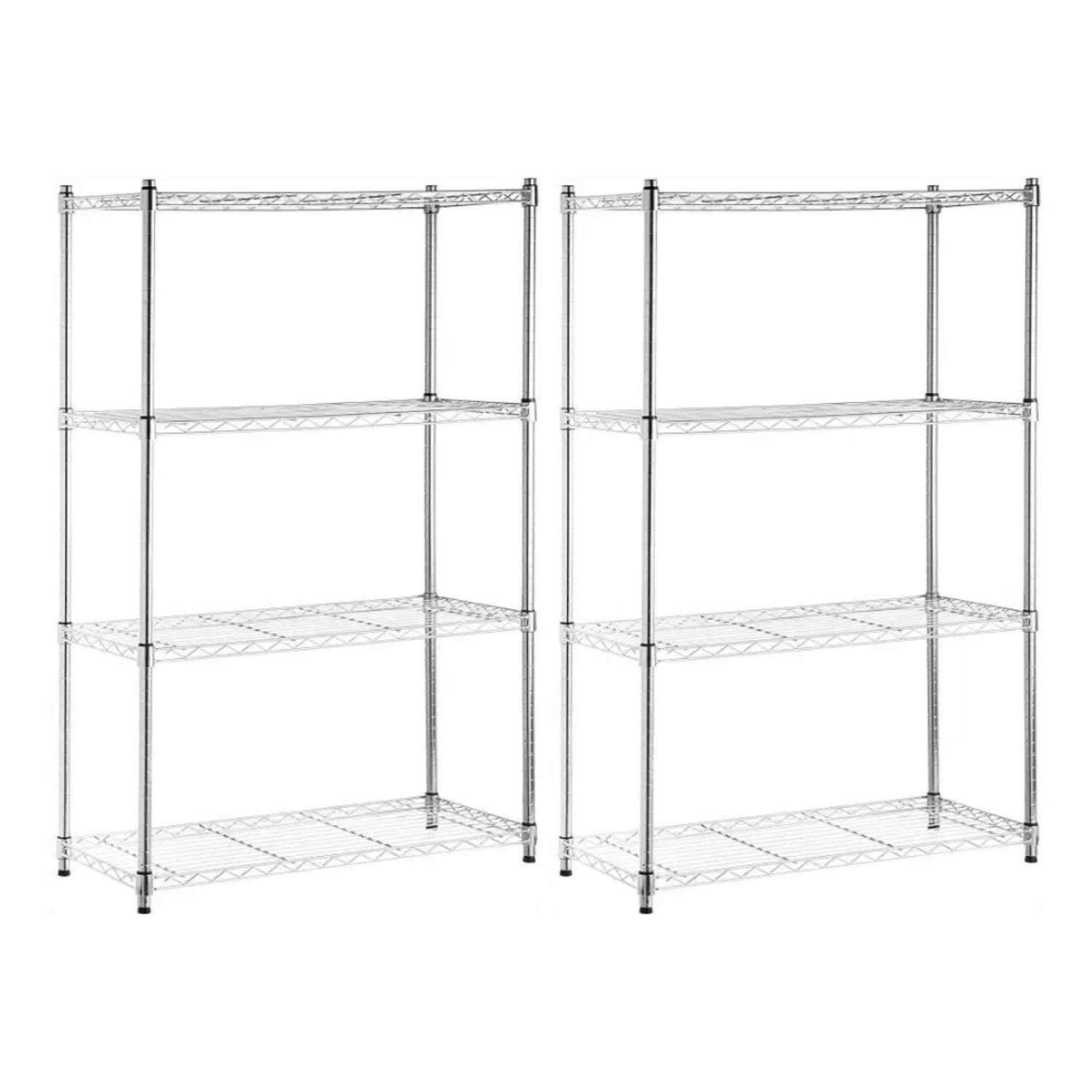 Confezione 2 Scaffali Metallici con 4 Ripiani Regolabili 137x91,4x35 ...