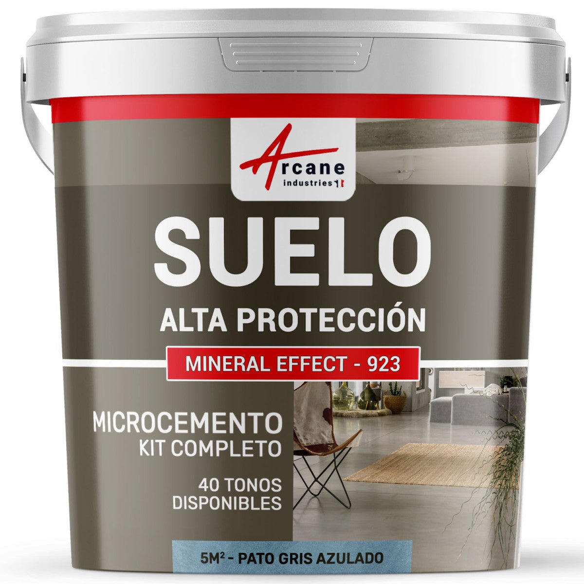 Microcemento para suelos interiores: alta protección - 5 m² (en 2 capas ...