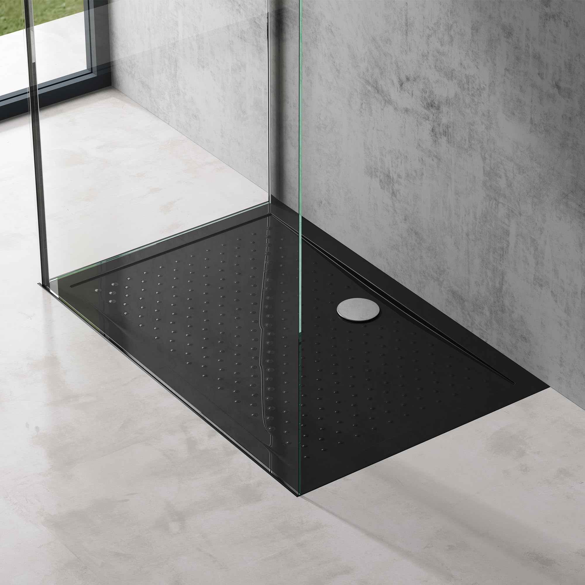 Doporro Bac à douche 80x100 Receveur de Douche Antiglisse Rectangulaire ...