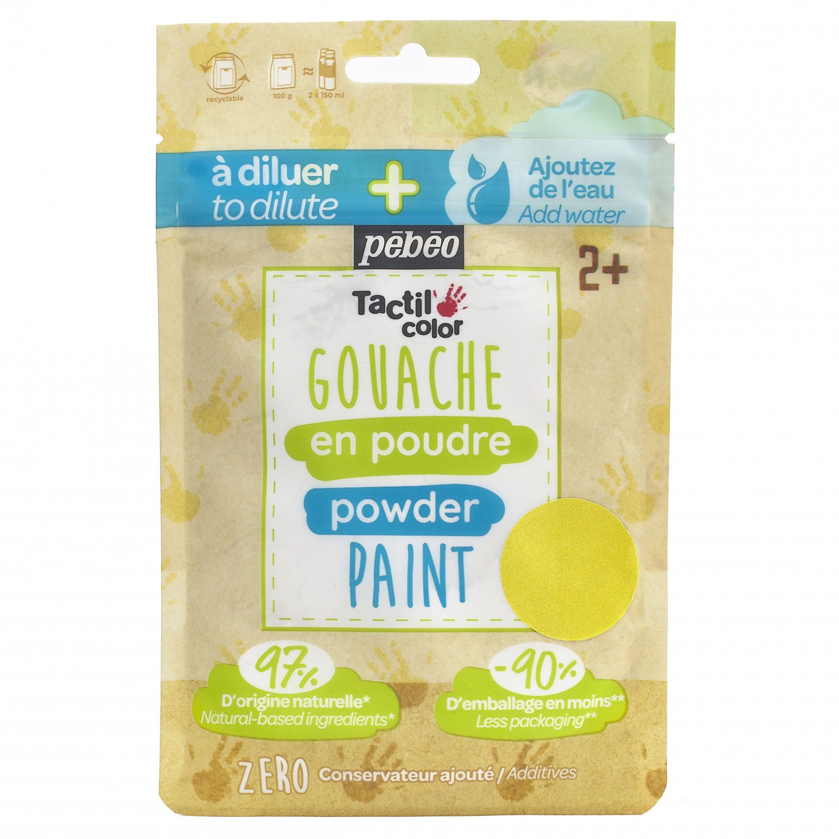 Gouache en poudre - 100 g - Jaune - Pébéo | Leroy Merlin