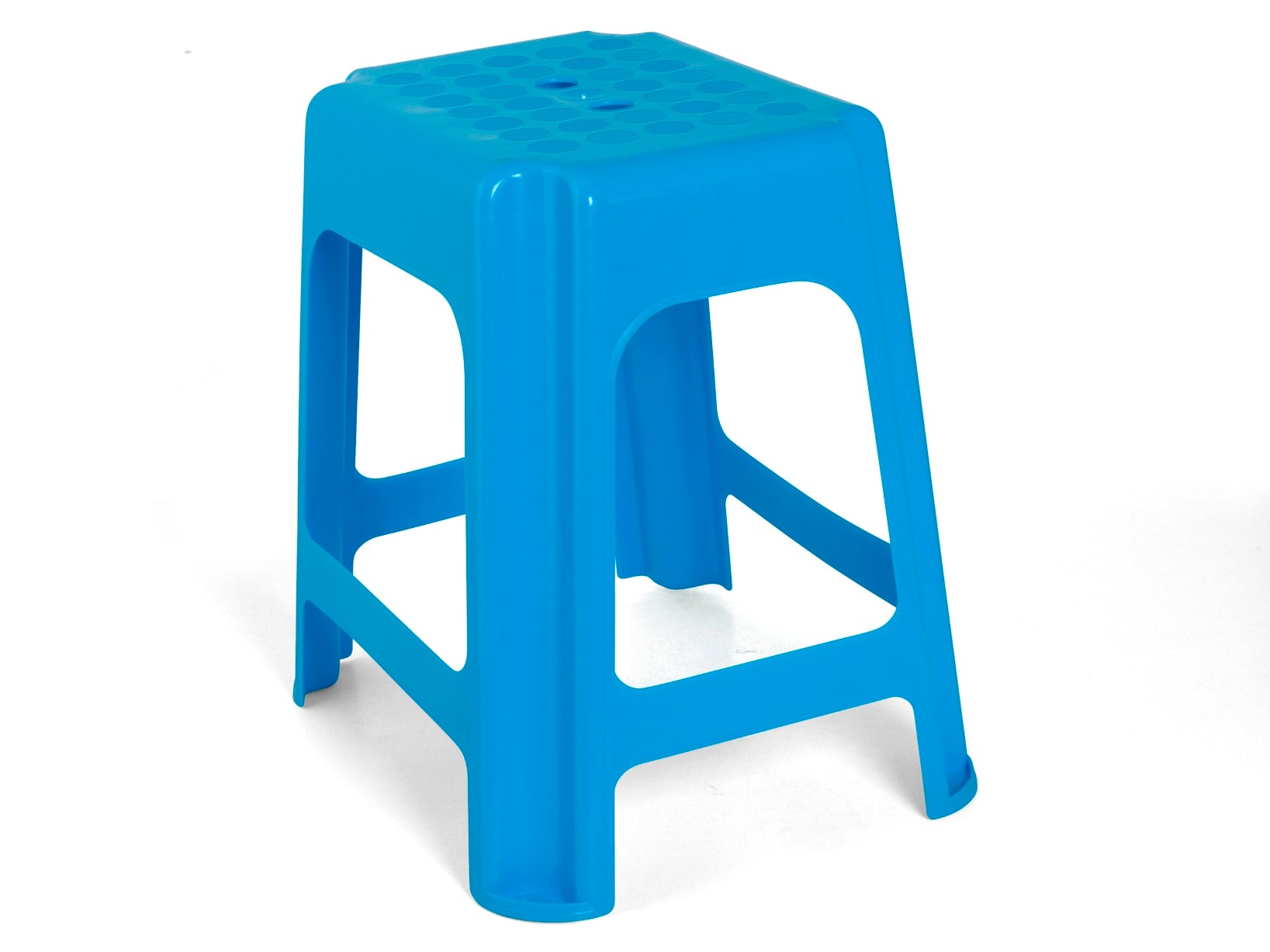 Taburete de plástico 43X34X42, Azul claro | Leroy Merlin