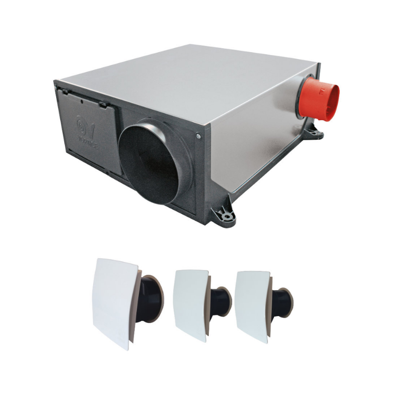 Kit VMC simple flux hygrovariable extra-plate + 3 bouches design ...