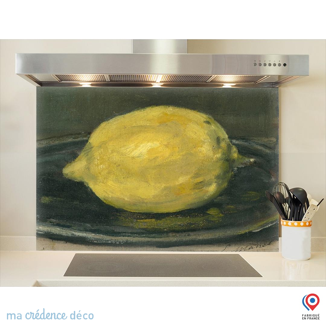 Crédence cuisine fond de hotte Edouard Manet, Le citron - Verre trempé ...