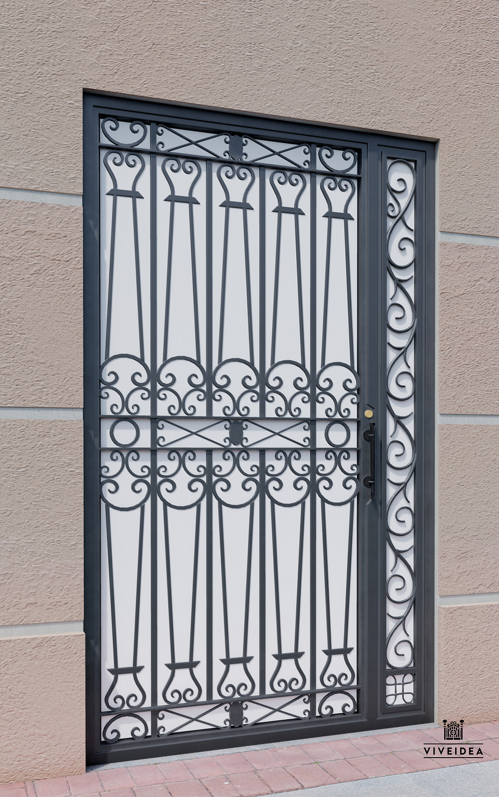 Porte d'entrée, métallique, artisanale, pour l'extérieur, un vantail ...