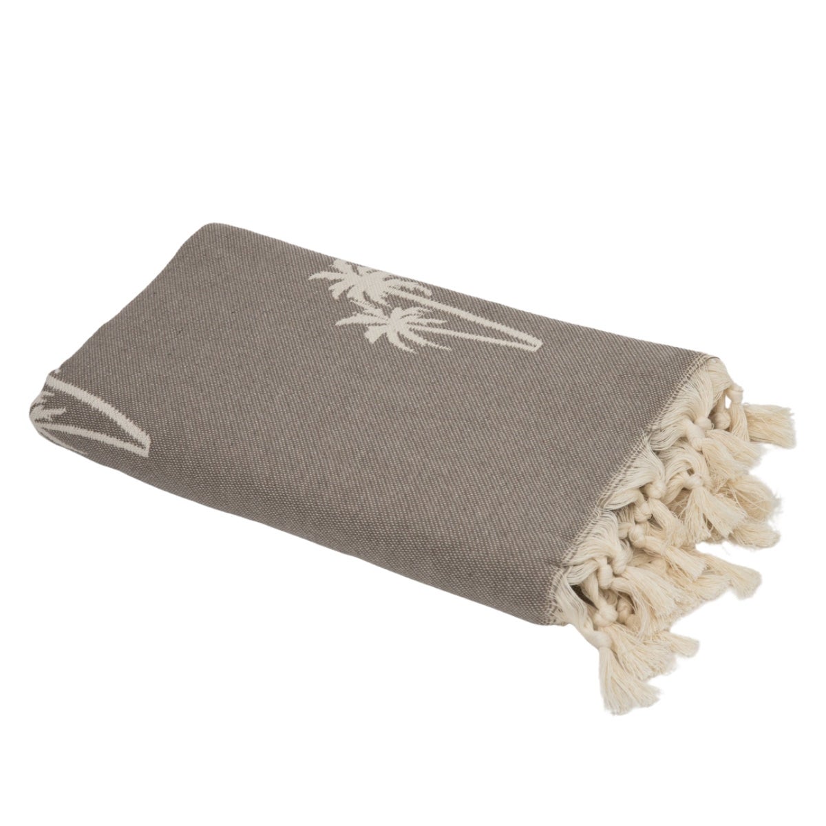 Fouta jacquard coton taupe clair | Leroy Merlin