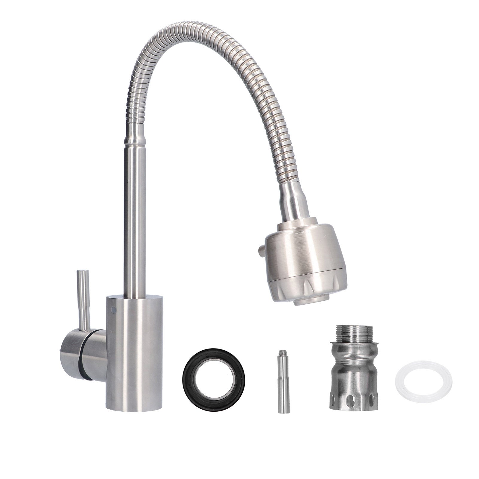 Robinet d'eau universel en acier inoxydable, lavabo de salle de bains ...