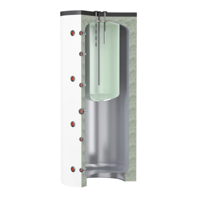 Ballon combiné avec stockage eau chaude sanitaire 600 L sans échangeur - THERMADOR - BBM0600HE ...