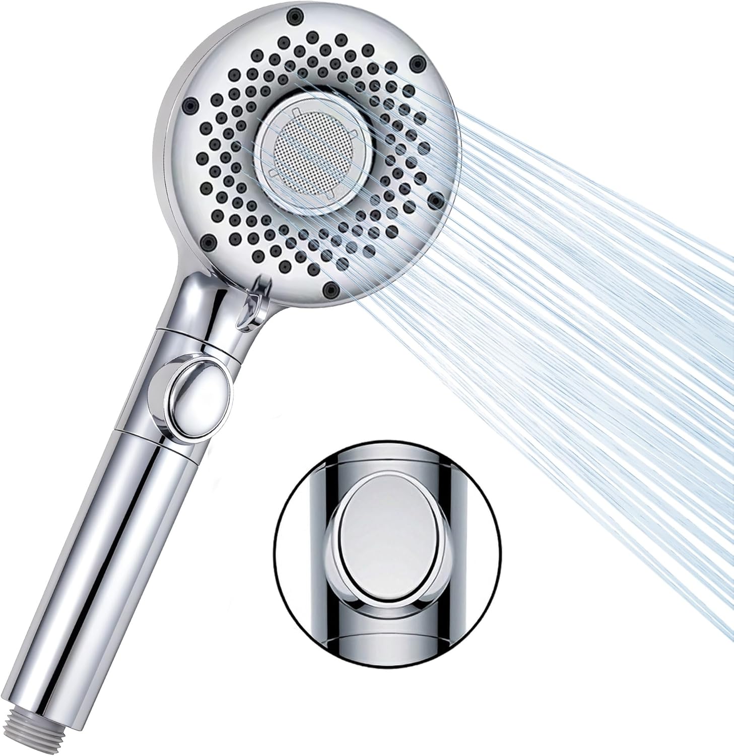 High Pressure & Economical Shower Head | 5+1 Jet Types, Stop Water ...