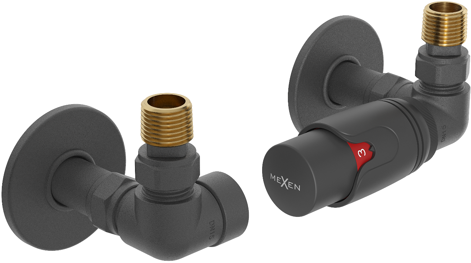 Mexen G00 ensemble thermostatique axial avec cache R, anthracite - W903 ...