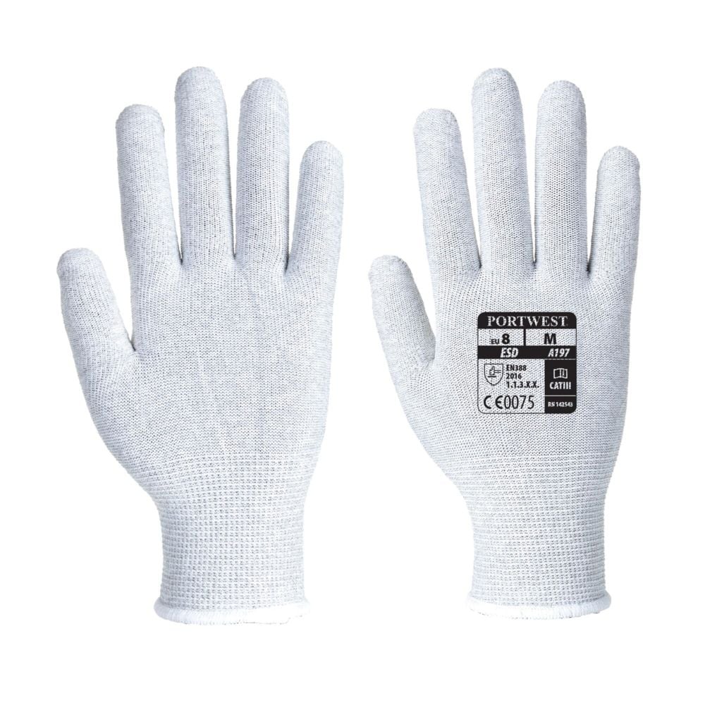 Guantes antiestáticos para ambientes EDS PORTWEST A197 (12 pares) - 12 ...