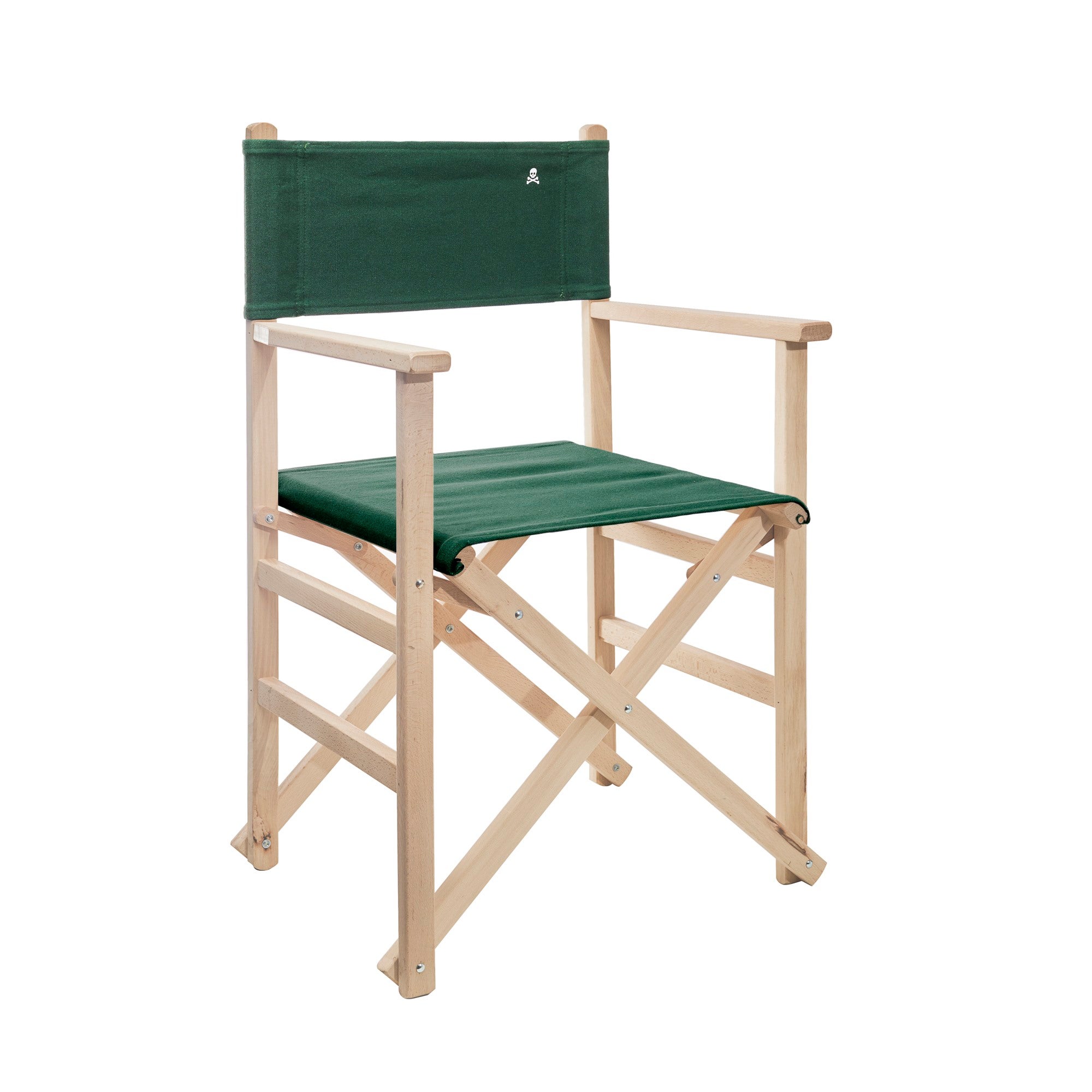 Sillón director plegable estructura sin barniz con lona color verde ...