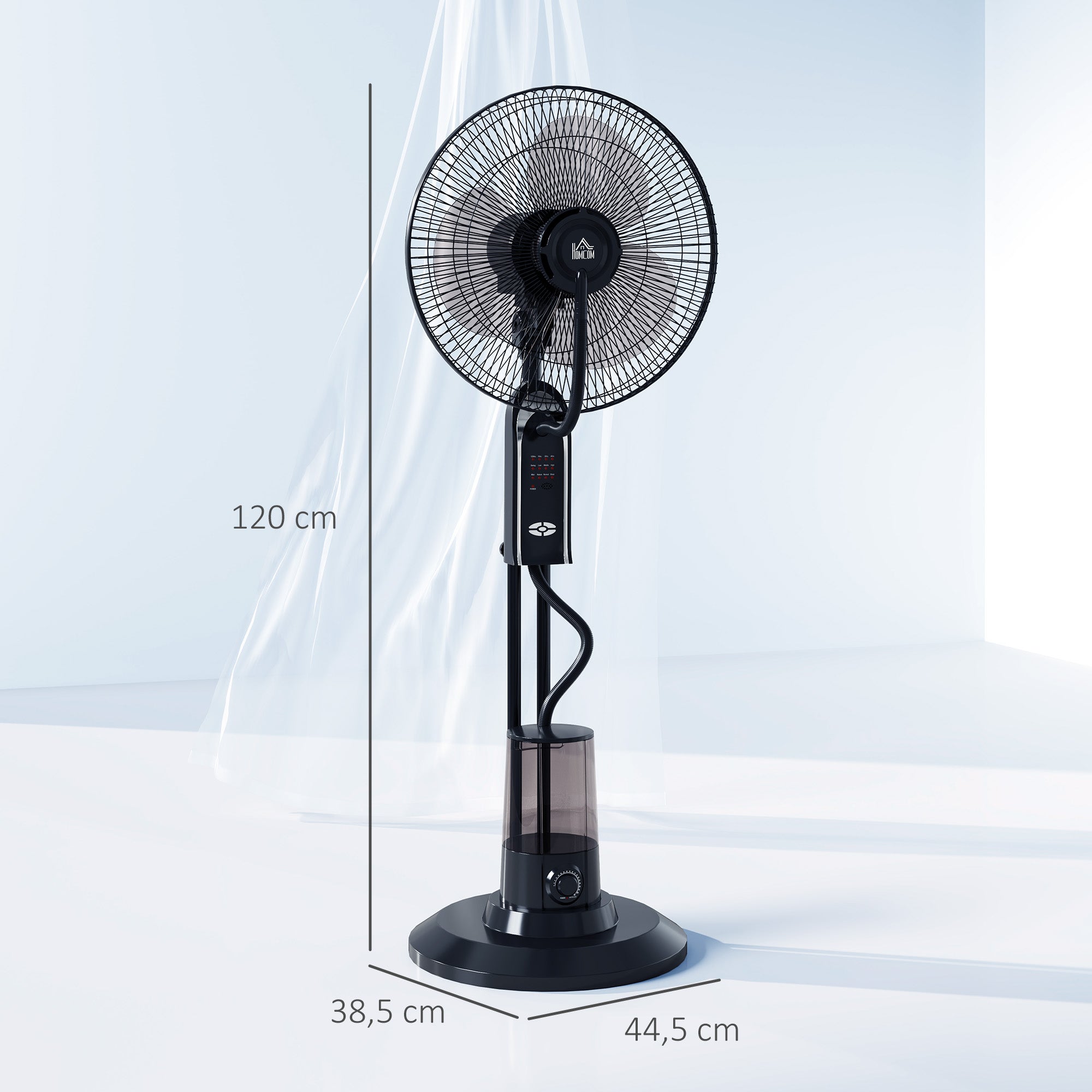 Ventilador refrigerado por agua con humidificador, inclinación de 10 ...