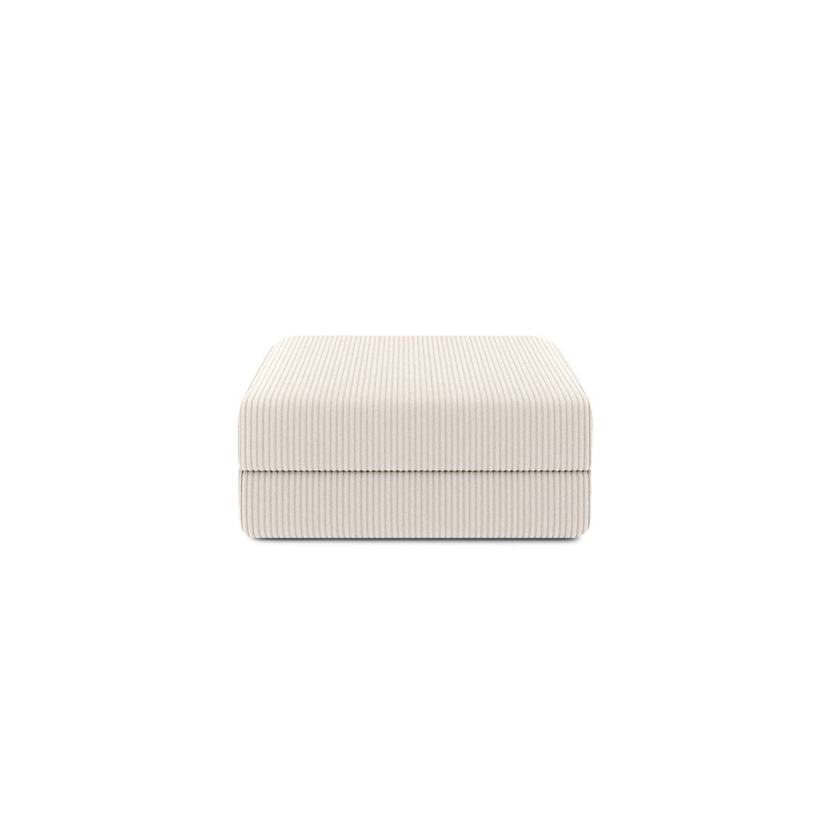 Pouf modulable et convertible - Velours côtelé - Blanc | Leroy Merlin