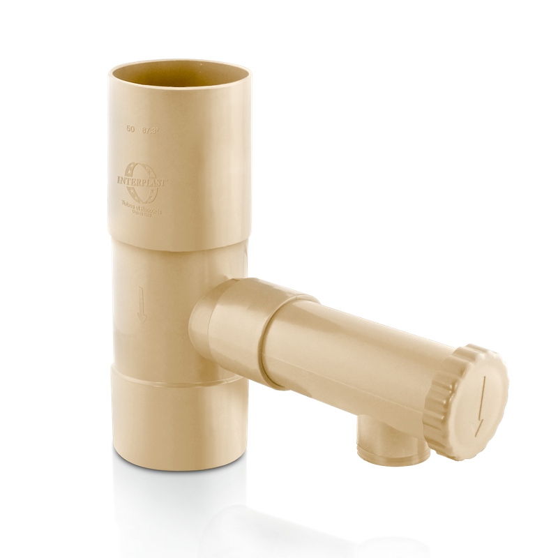 Collecteur récupérateur d'eau de pluie sable pour tuyau Ø50 - Fitt ...