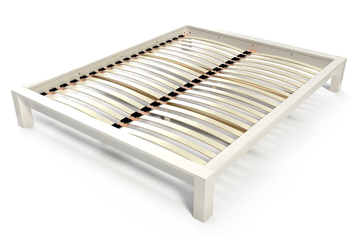 Lit 2 places 140x190 King Solid en bois massif, Blanc | Leroy Merlin