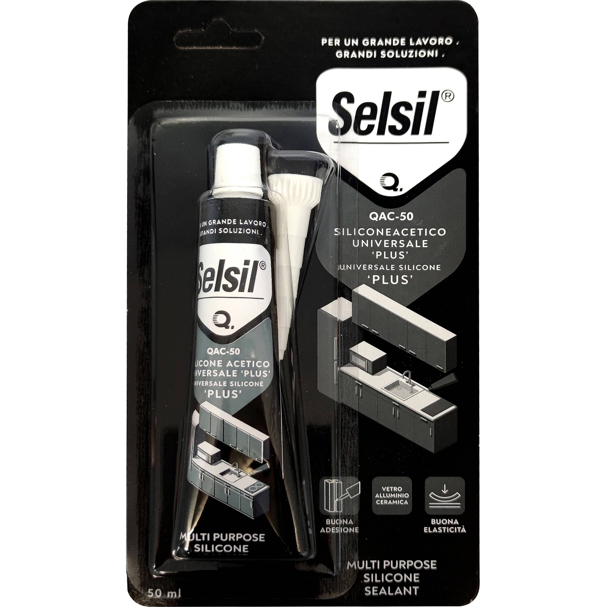 SELSIL SILICONA ACÉTICA PLUS SAC-50 TRANSPAR 50 | Leroy Merlin