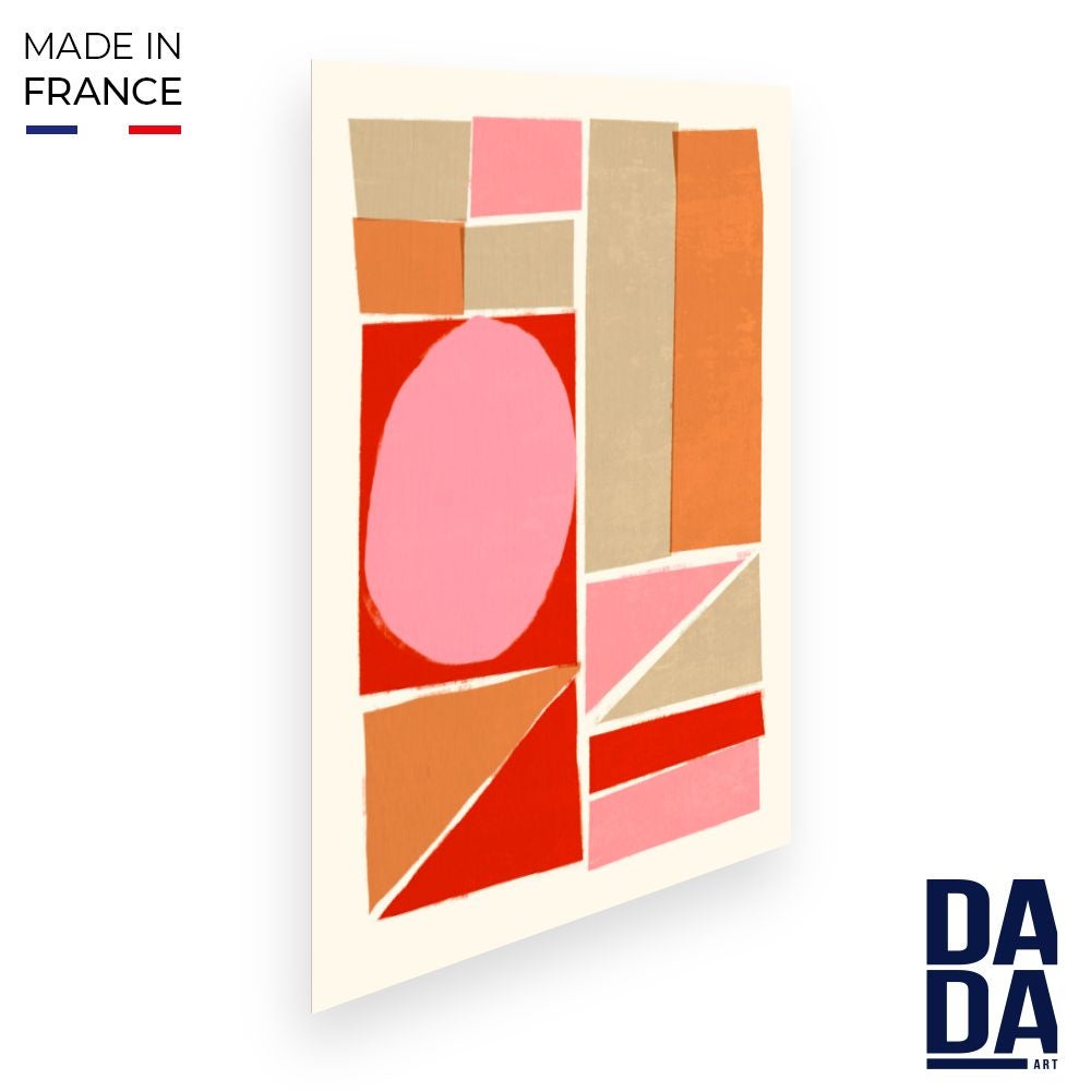 Affiche Formes géométriques vives / 50x70cm / Fabriqué en France / DADA ...