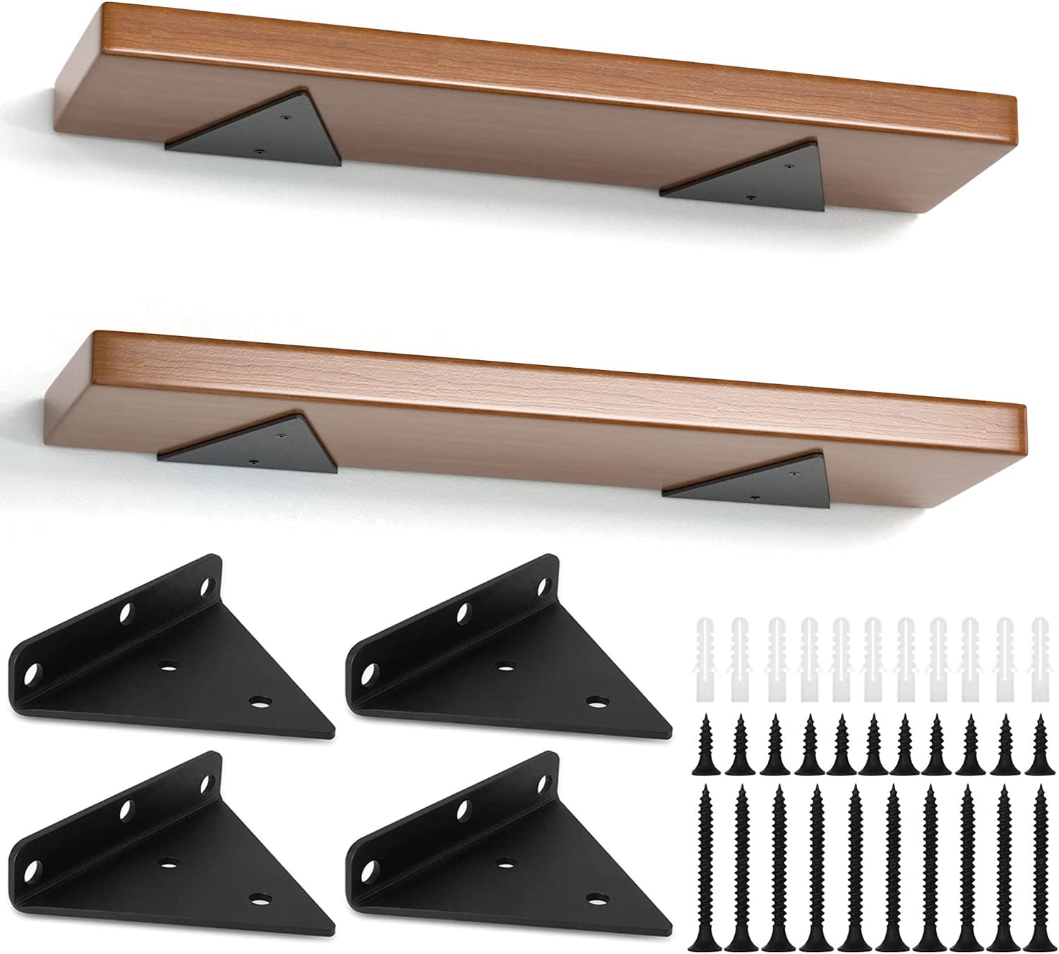 Lot de 4 Support Etagere Triangle, 8CM Supports D'étagère Flottant en ...