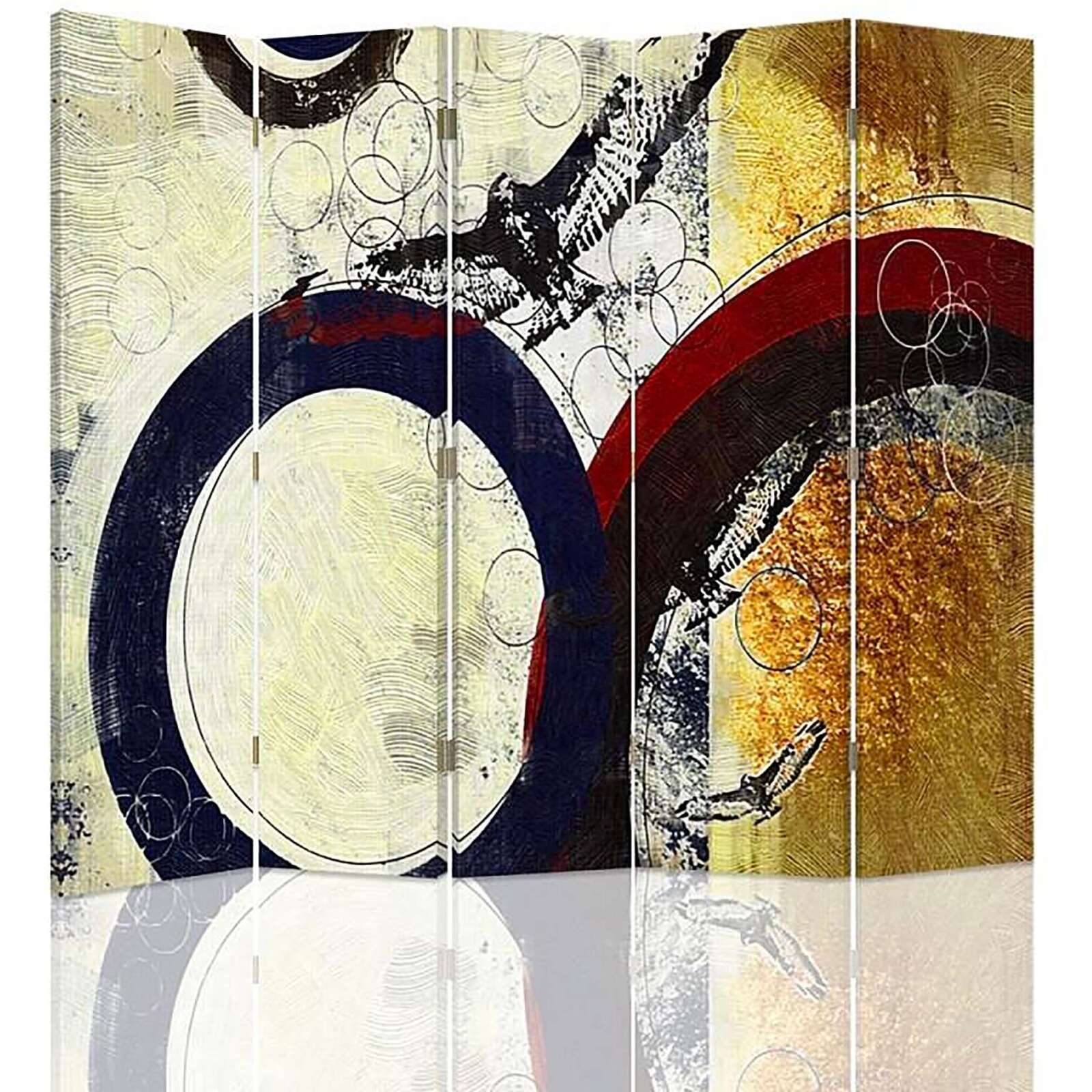 Paravent Design Abstraction avec Roues - Cloison Mobile Artistique ...