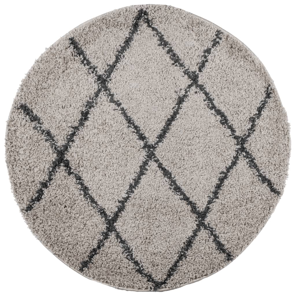 Tapis Salon | Tapis Chambre | Tapis shaggy à poils longs moderne beige ...