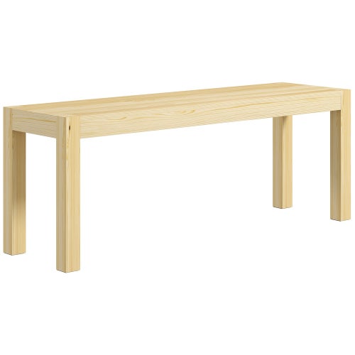 Panca in legno massello di pino, finitura naturale, 120x33x45 cm, 2 ...