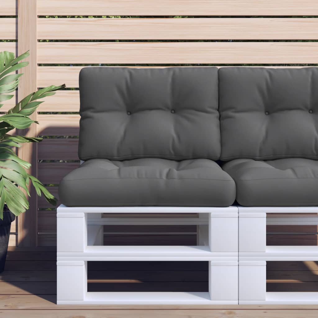 Coussins de palette lot de 2 anthracite tissu | Leroy Merlin