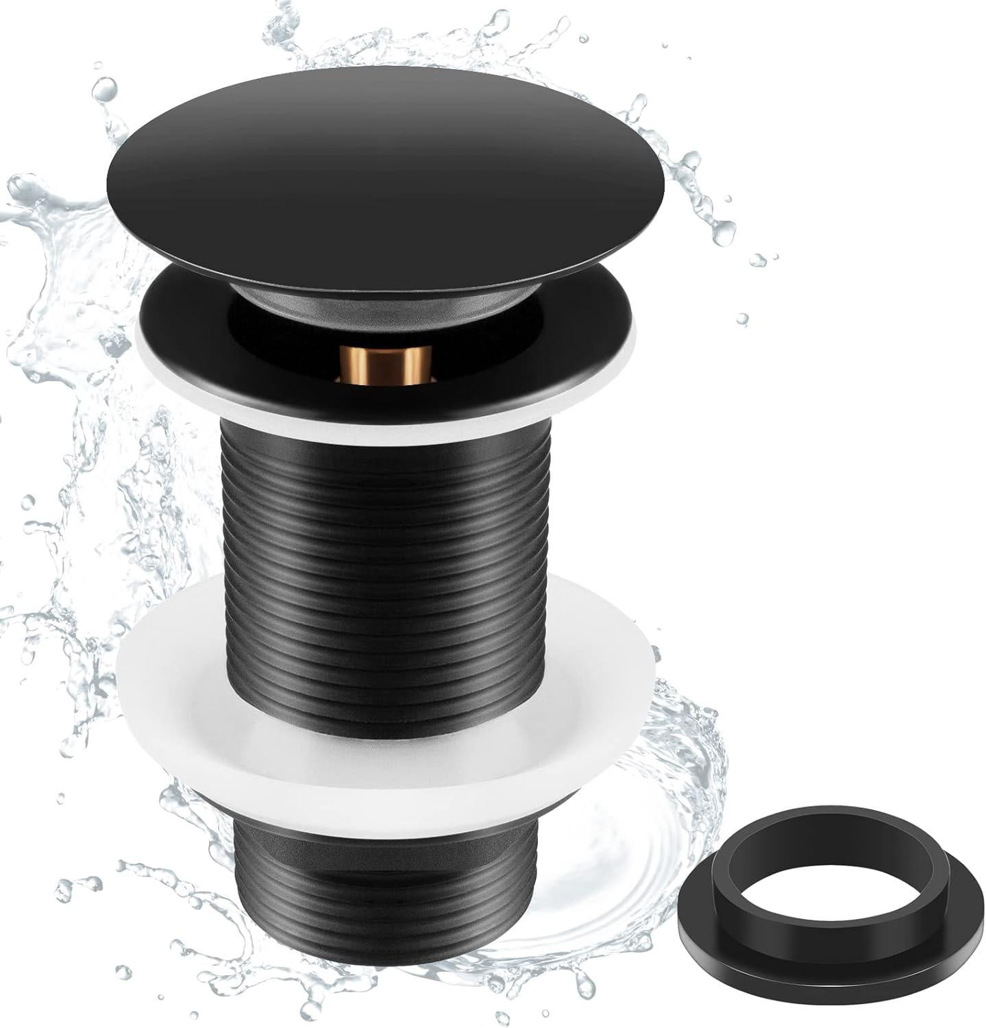 Bonde universelle, bonde lavabo sans trop-plein noir, bonde bonde ...