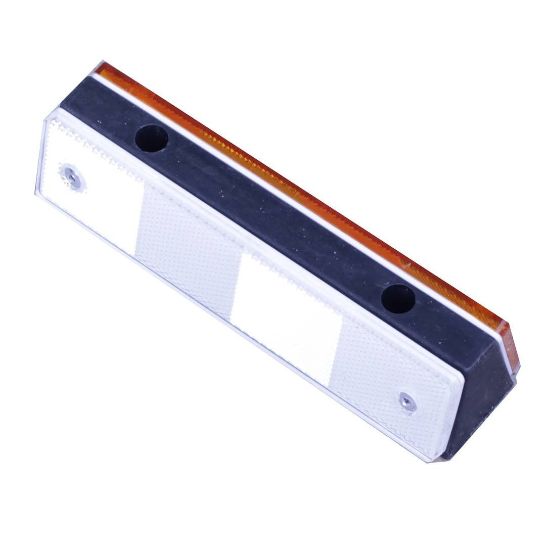 Réflecteur double paroi blanc/orange en plastique noir - 180x50x40mm ...