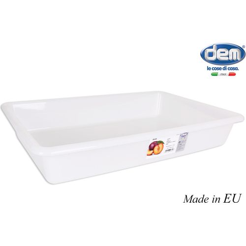 CUBETA GRANDE BLANCA 50X34X8CM/8.6L BOBBY | DEM | Leroy Merlin