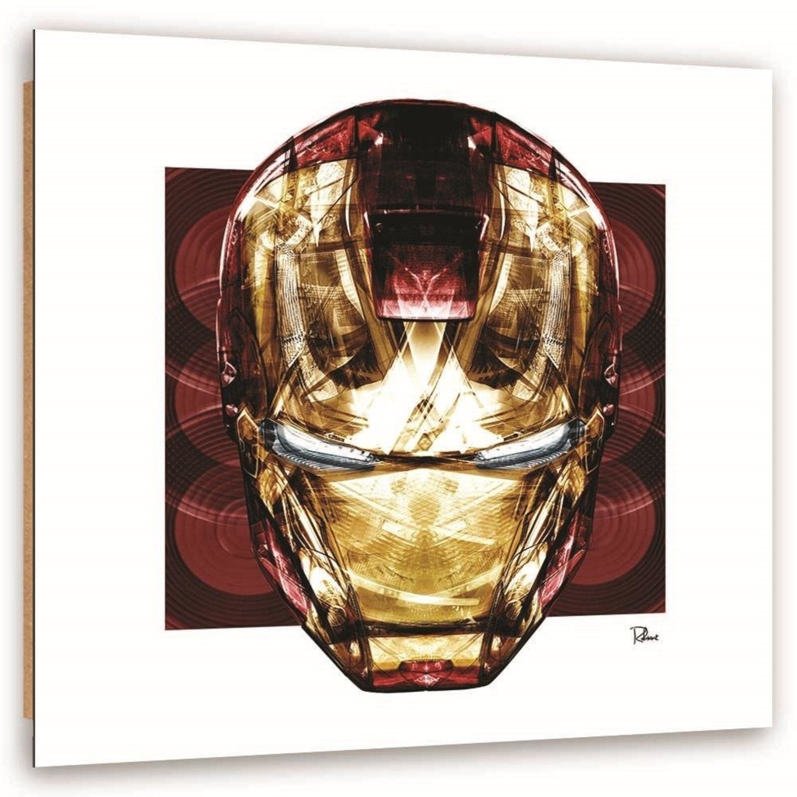 Tableau bois Portrait de Iron Man - 60 x 60 cm | Leroy Merlin