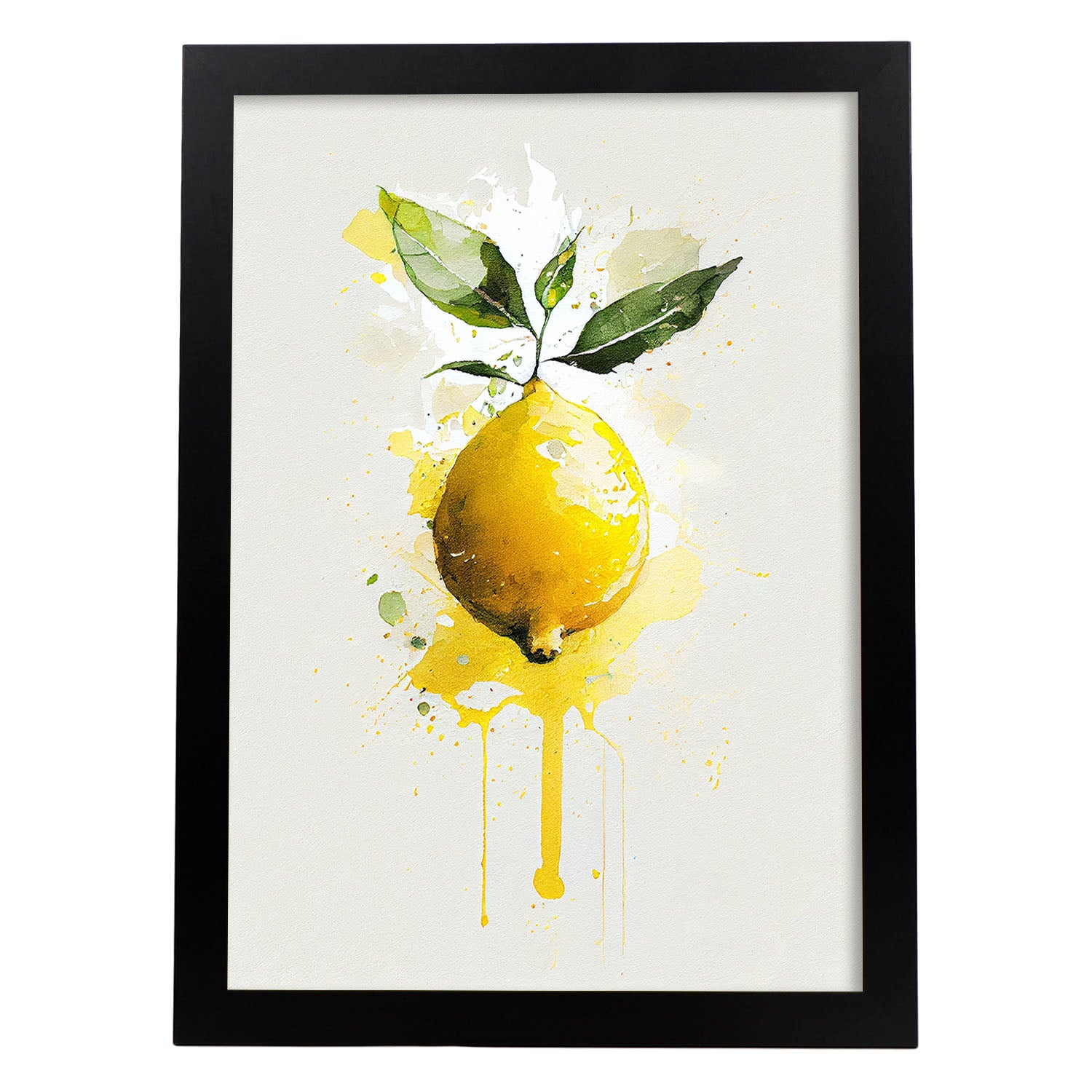 Citron Affiche Dans Le Style Aquarelle Fruits Illustration Fond Blanc ...