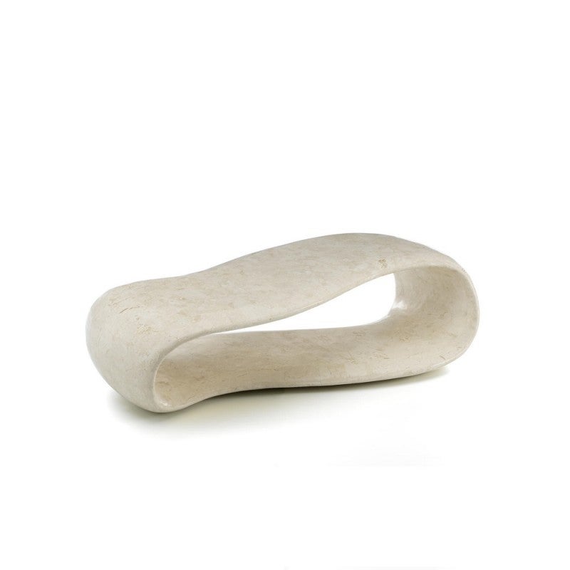 Table basse moderne en pierre beige 123 x 60 x h 34 cm | Leroy Merlin