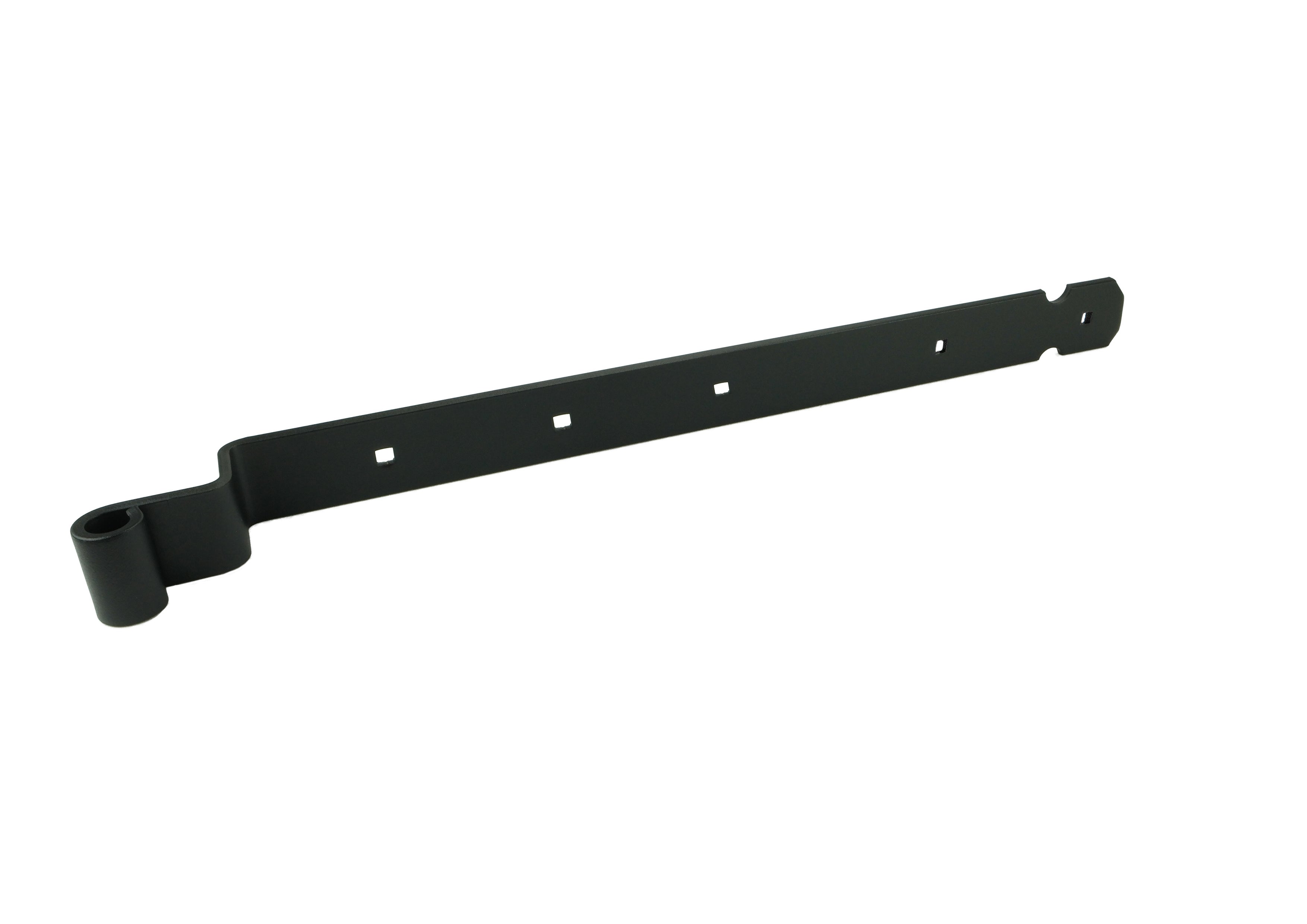 Quicio negro curvo con agujeros cuadrados 65 cm - Media luna | Leroy Merlin