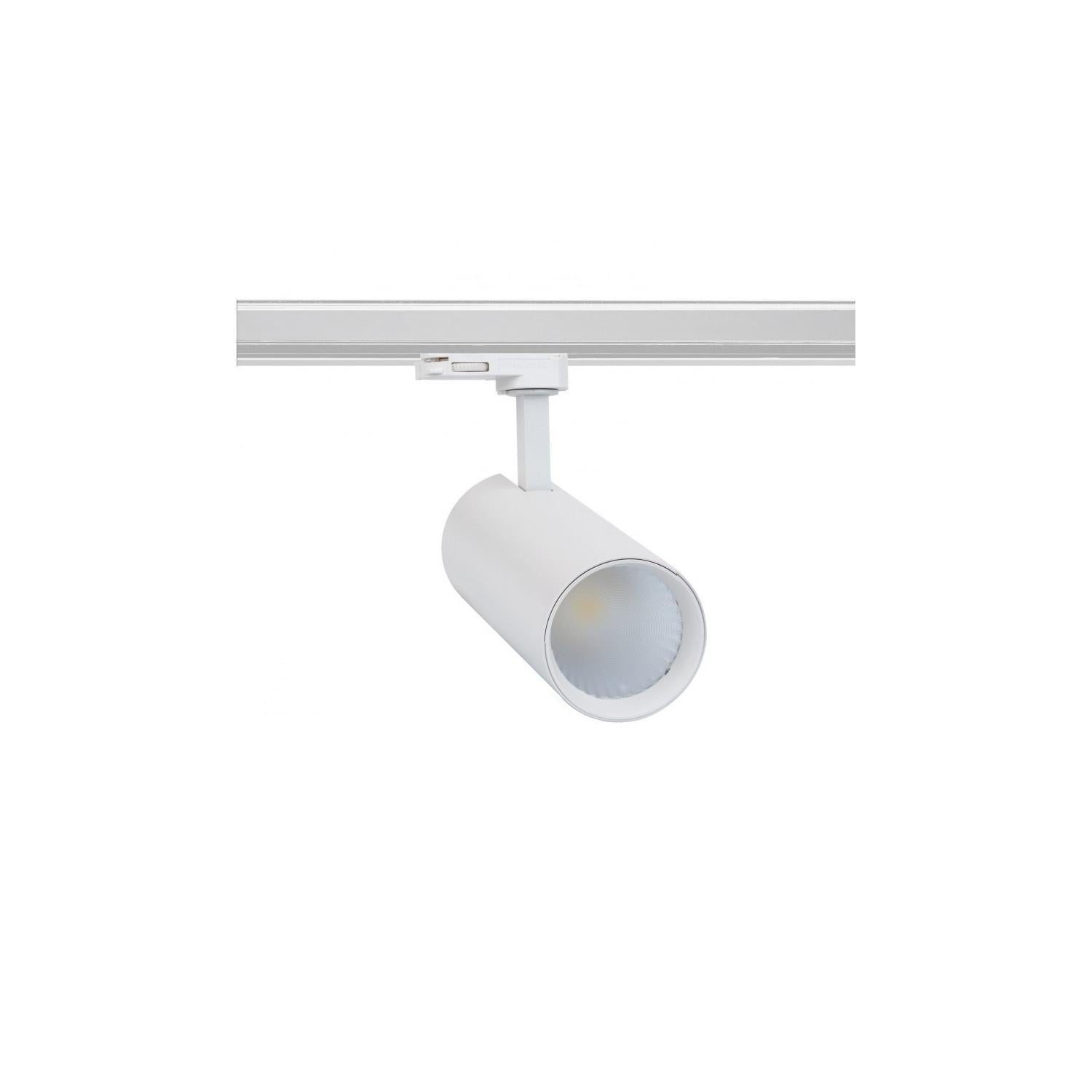 Spot LED sur Rail Triphasé 30W Bertha Blanc | 3000K Blanc chaud ...
