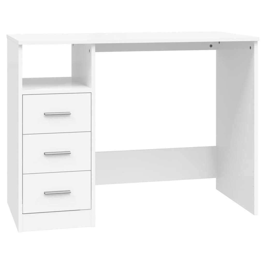 Bureau，Table de travail，Table d'étude avec tiroirs Blanc 102x50x76 cm ...