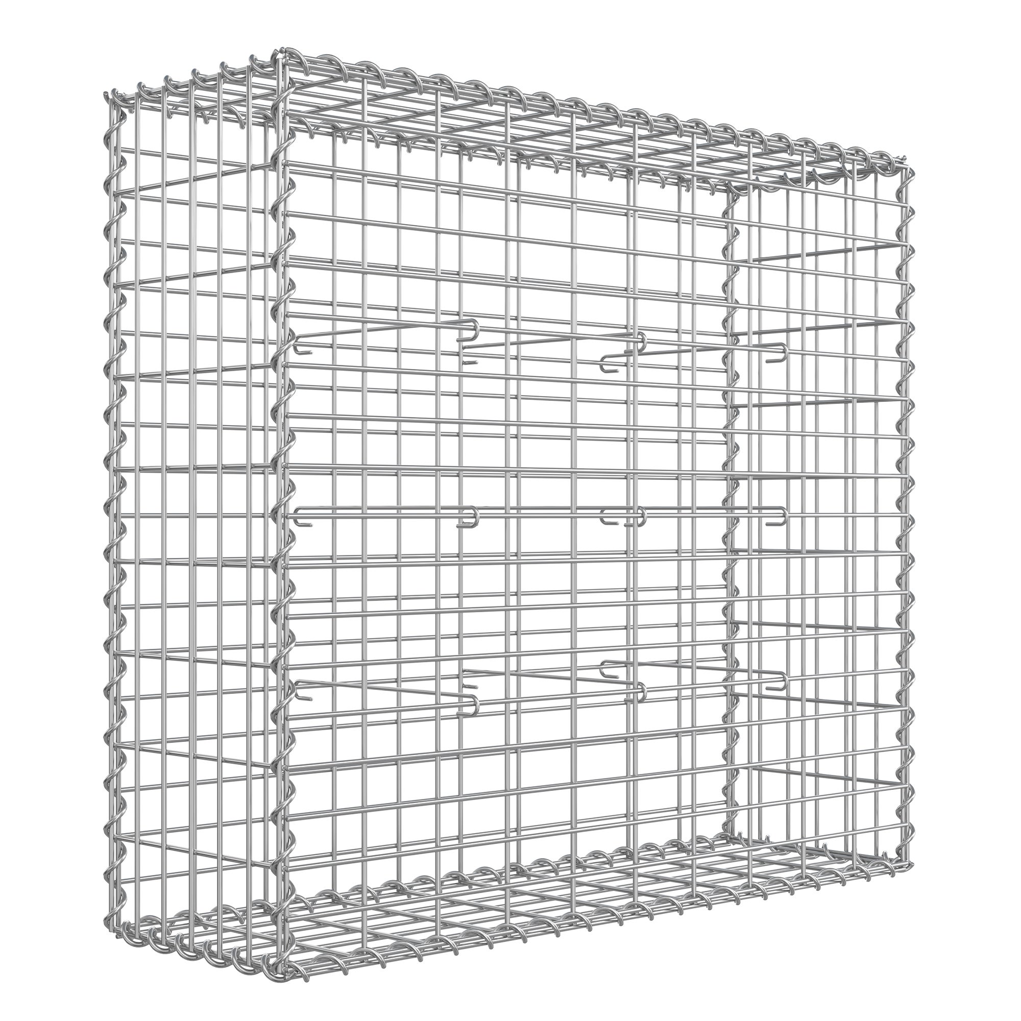 Gabion pour Pierre, 100 x 90 x 30cm, cloture gabion, Cage en Métal ...