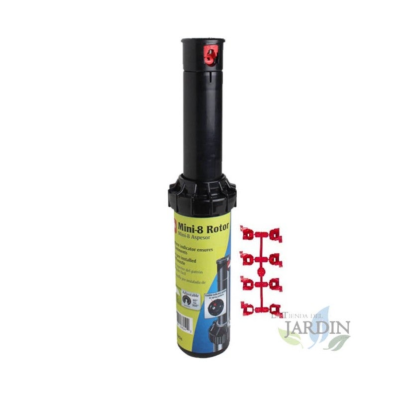 Aspersor de riego Toro MINI8, Ángulo ajustable, 6 a 10,7 m, Aspersor ...