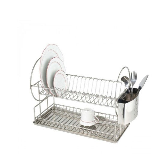 WENKO Scolapiatti Exclusiv Duo - ripiano per piatti e tazze, cestello ...
