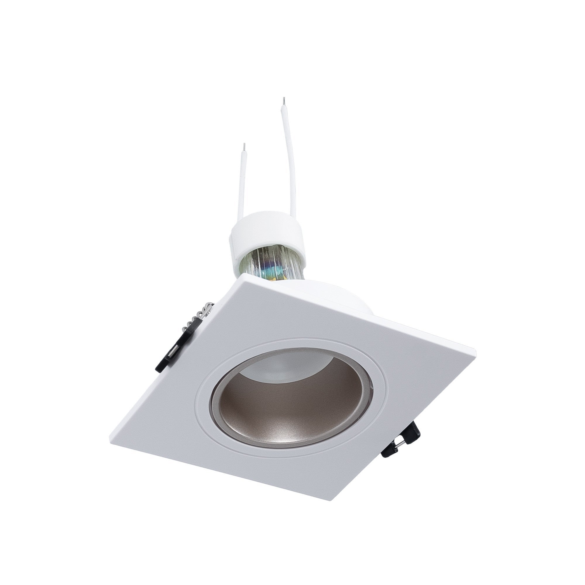 KIT Downlight carré 93x93mm + ampoule GU10 6W + douille - Blanc Froid ...