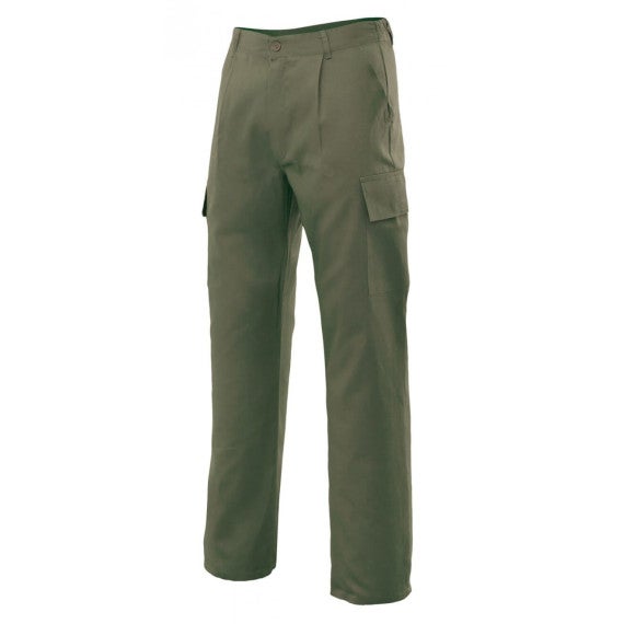 Pantalón básico industrial con bolsillos de parche tapeta y velcro ...