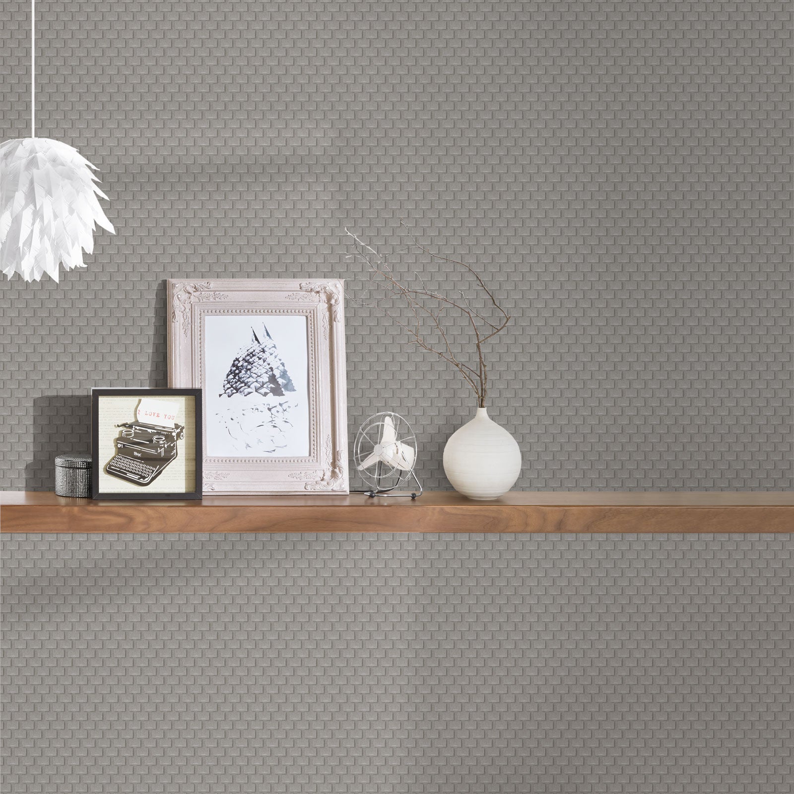 Papier peint gris métallique pour chambre d'ado Tapisserie murale à ...